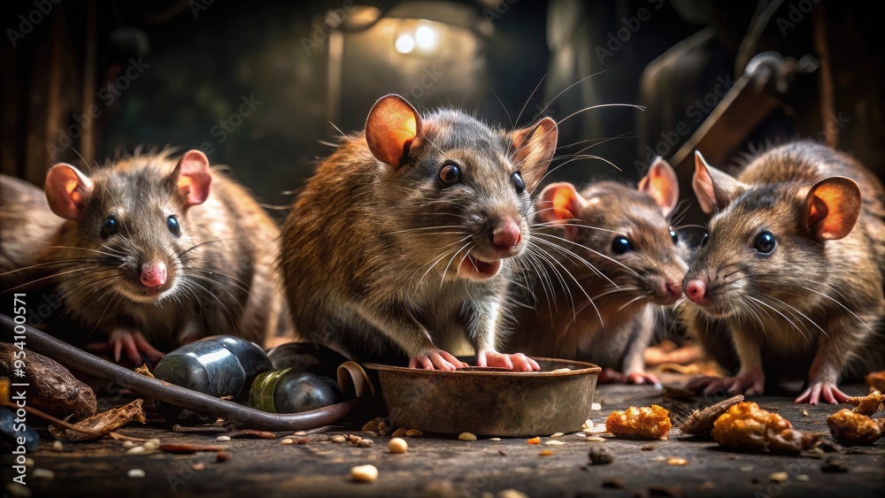 Filthy brown rodents with scrawny bodies, twitching whiskers, and beady ...