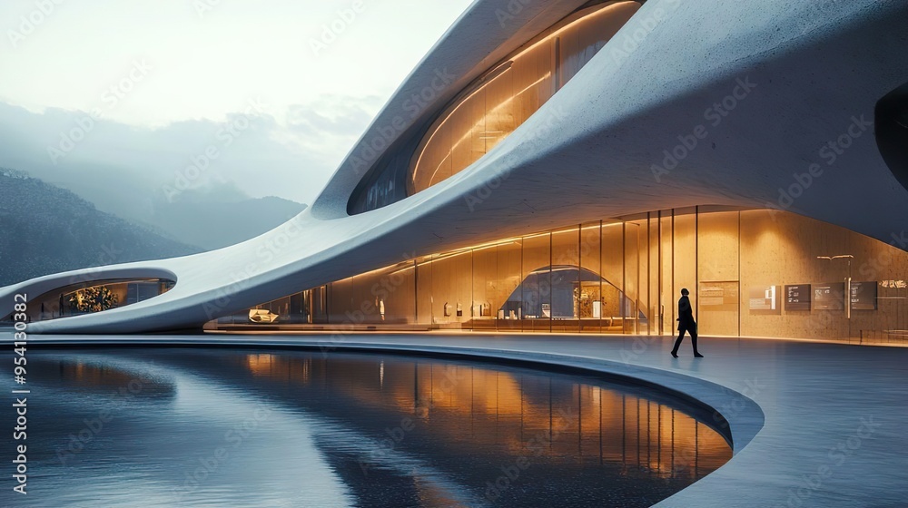 Innovative and unique building architecture with futuristic features ...