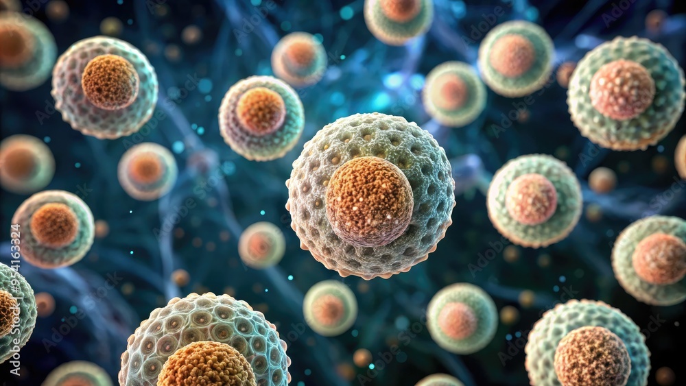 Microscopic view of simple squamous epithelium cells, flat and scale ...