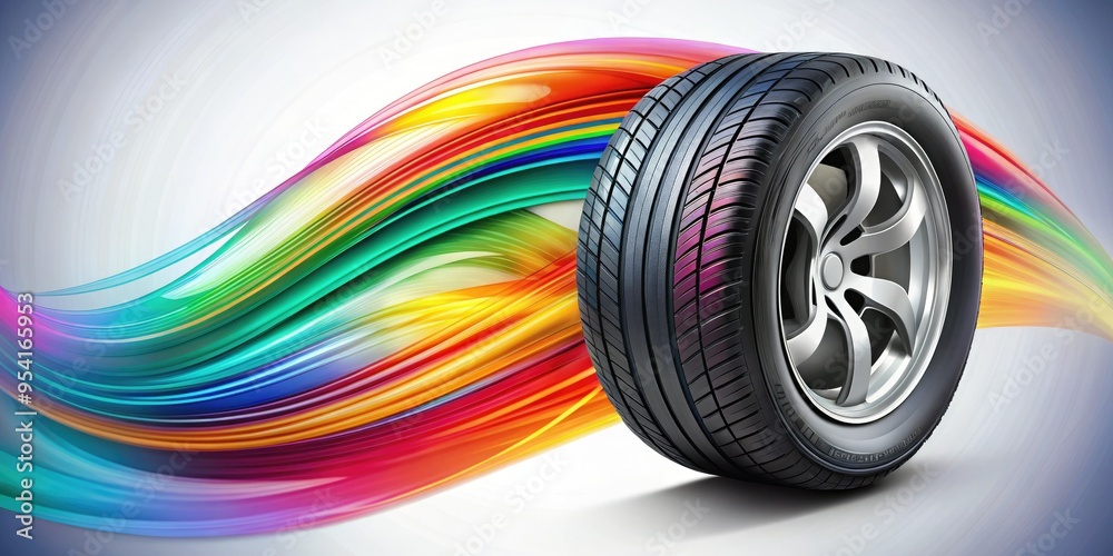 abstract racing car tire vector pattern with swirling motion blur and ...