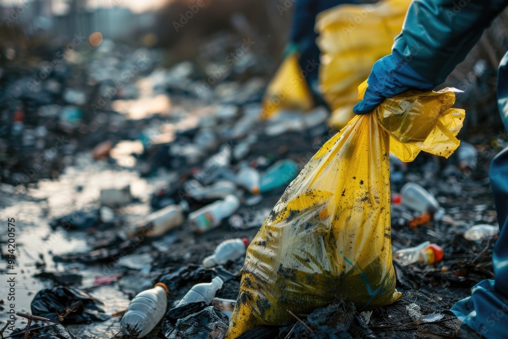 Clean planet -sorting rubbish conceptual picture, social responsibility ...