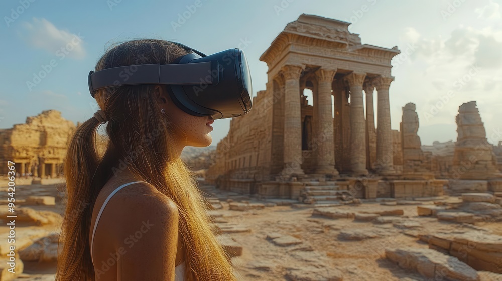 immersive virtual reality travel experience user exploring a ...