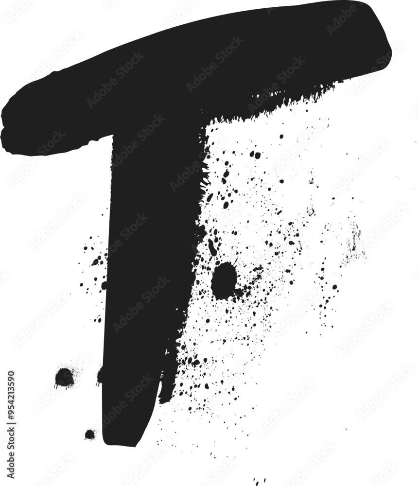 Hand written graffiti font type alphabet T. Spray Painted Graffiti ...