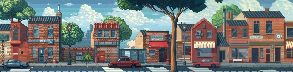 Pixel Art City Landscape, Video Game Cityscape Platformer Asset ...