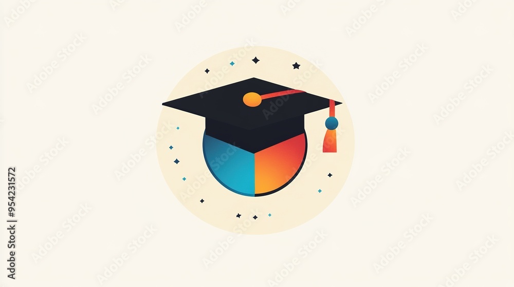 Educational Badge Logo, Featuring a Classic Design with Elements ...