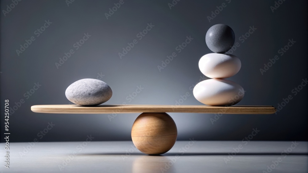 Balance and harmony in contrasting elements, yin-yang, opposites ...