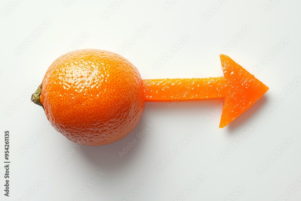 Orange Peel Arrow: A playful twist on the traditional arrow, this image ...