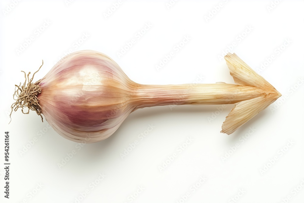 Garlic Arrow: A single bulb of garlic, its stem twisted into the shape ...