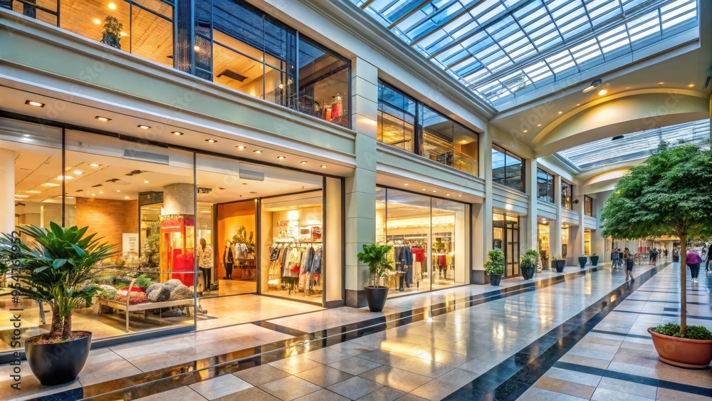 Storefront Of Popular Department Store With Bright And Airy Interior ...