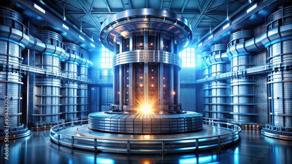 Cold nuclear fusion concept, image of scientific experiment with fusion ...