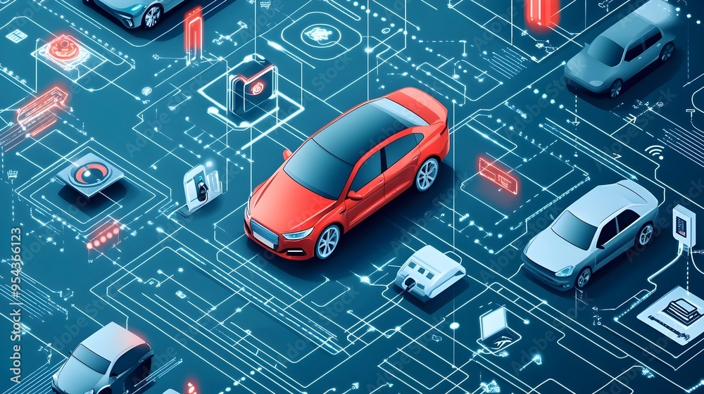 of the Internet of Things ecosystem for electric vehicles showcasing ...