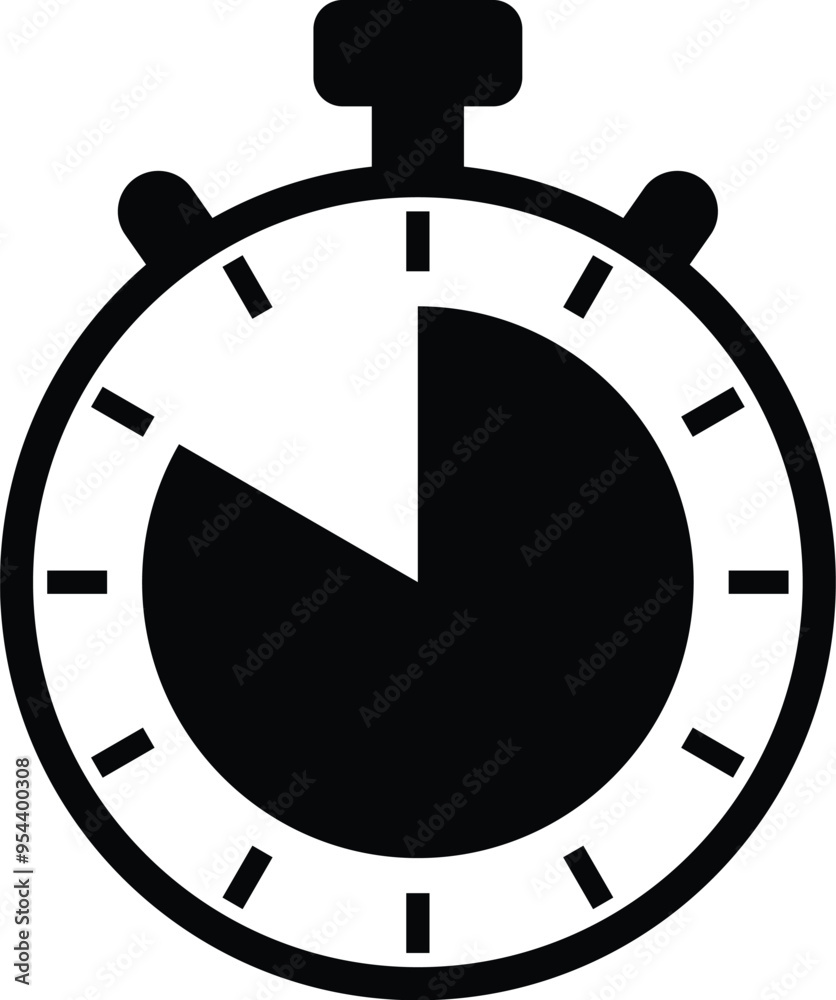 Stopwatch sign for multi purpose. Time remaining symbol. Stock Vector ...
