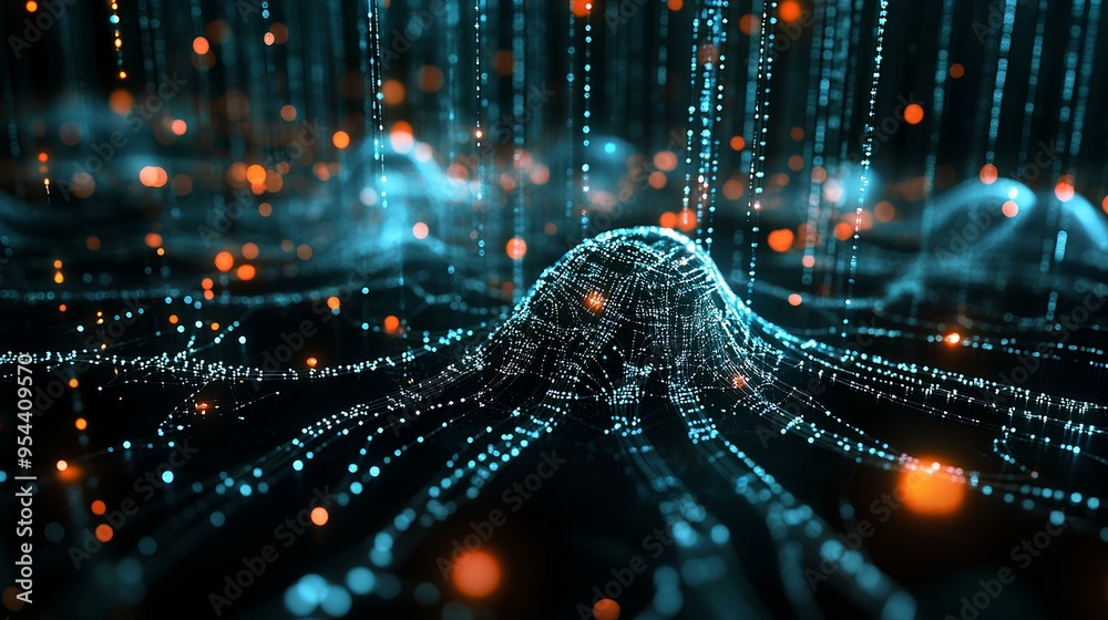 Multi-layered neural network representation with data nodes and ...