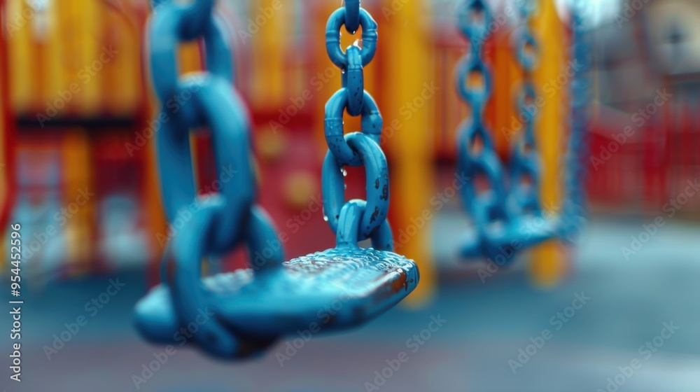 Swing Set: A children's play structure with swings, slides, and ...