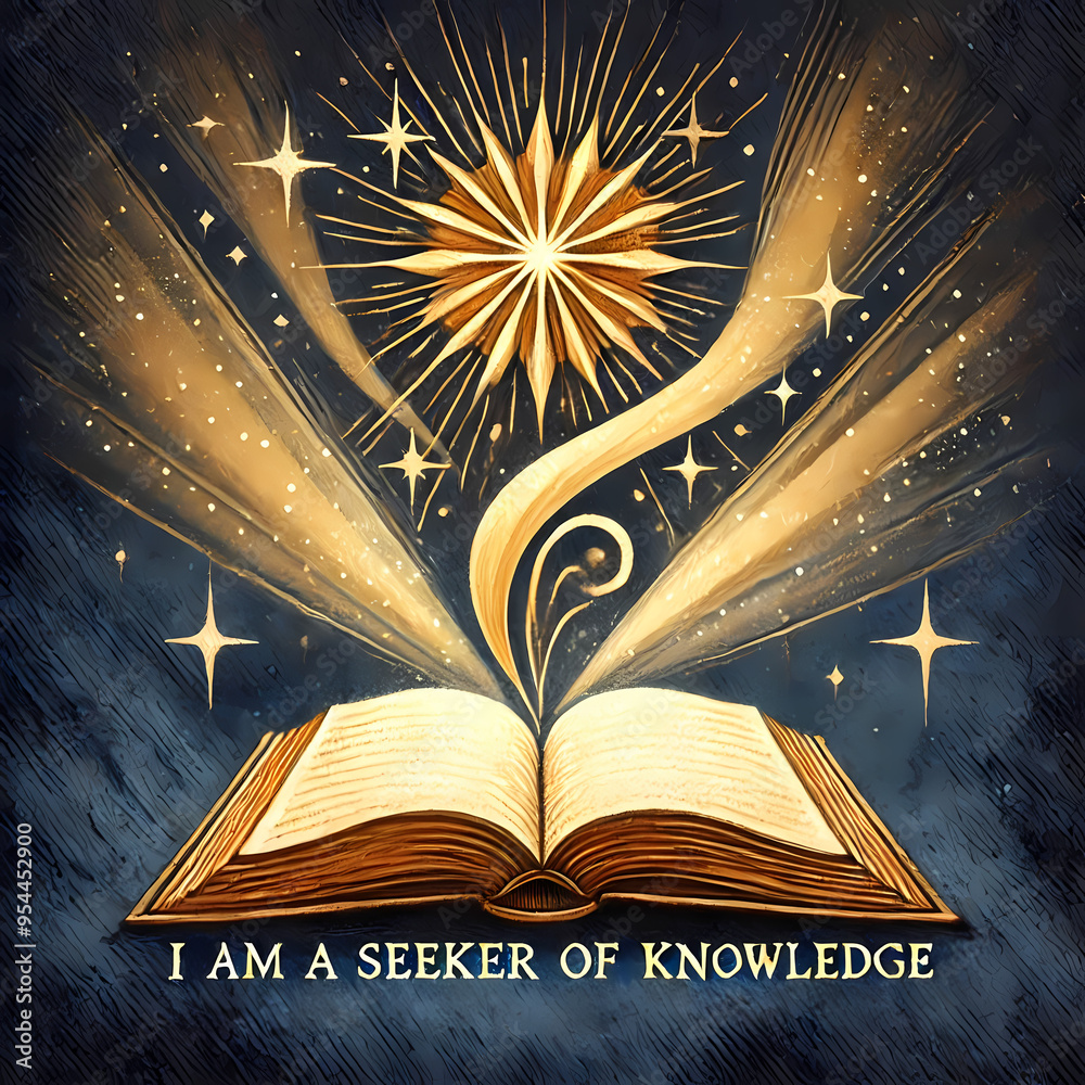 motivational quote design, I am affirmation, I am a seeker of knowledge ...