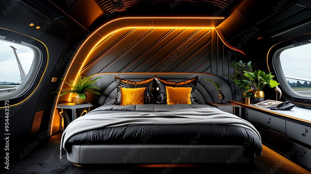 A unique hotel housed within a converted Boeing 747, offering aviation ...