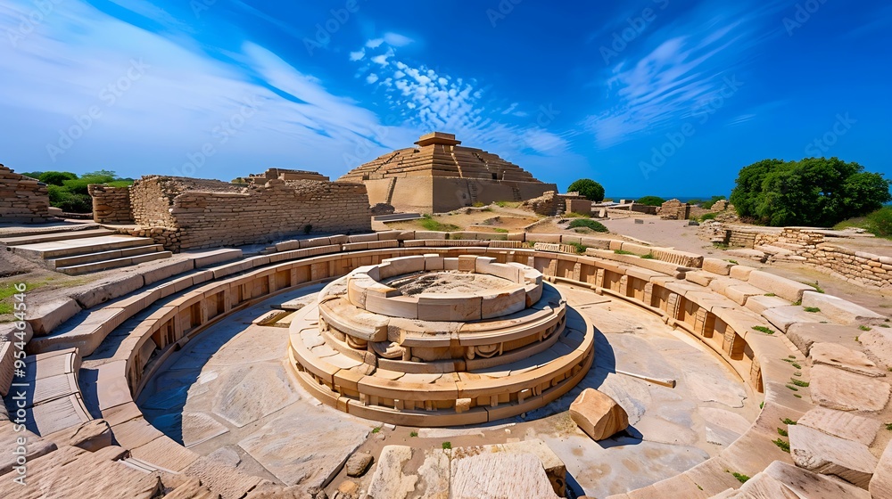 The ancient Indus Valley ruins of Mohenjo-daro, an archaeological site ...