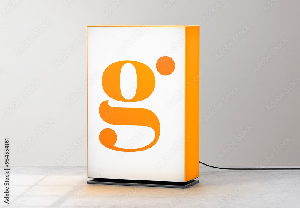 Light Box sign Mockup With Generative AI Stock Template | Adobe Stock