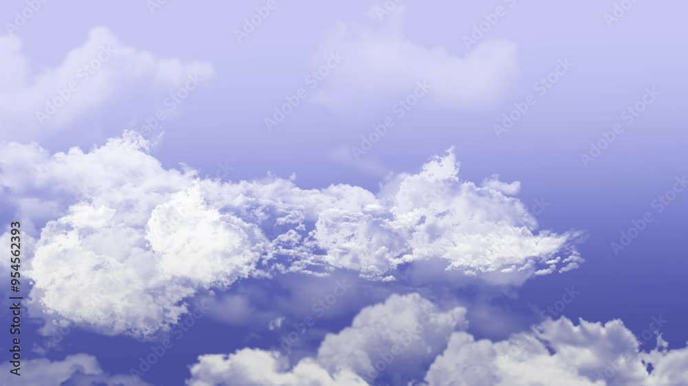 Animated Moving Daytime Clouds in the sky animation background effect ...