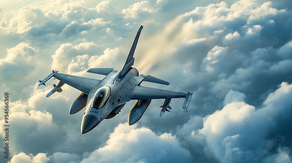 Dynamic Fighter Jet Aerobatics in Dramatic Cloudscape - Telephoto Shot ...