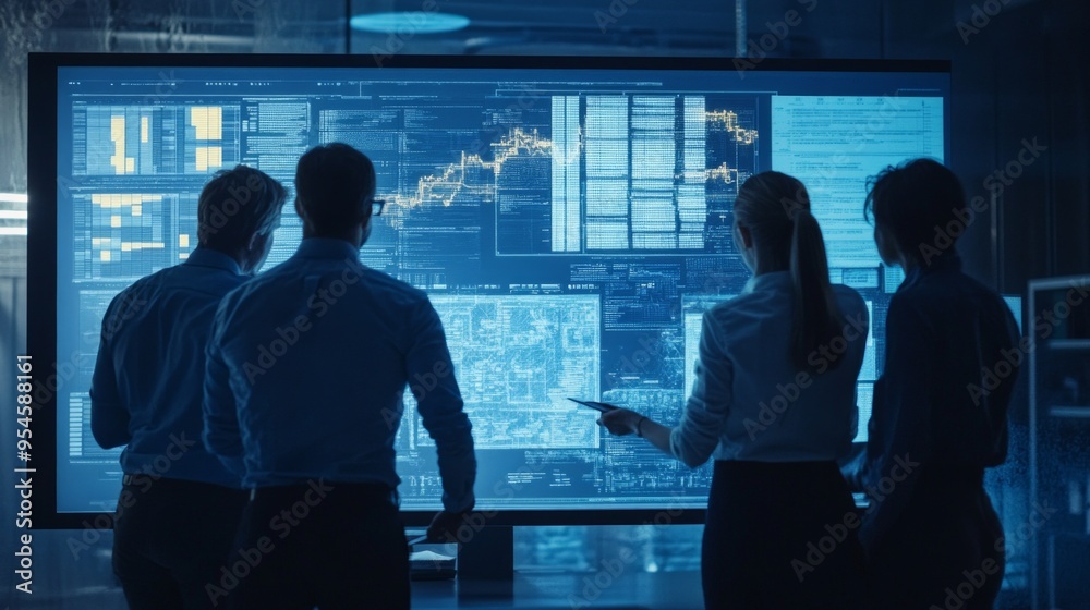 Team strategizing project timelines, collaborating on deadlines ...