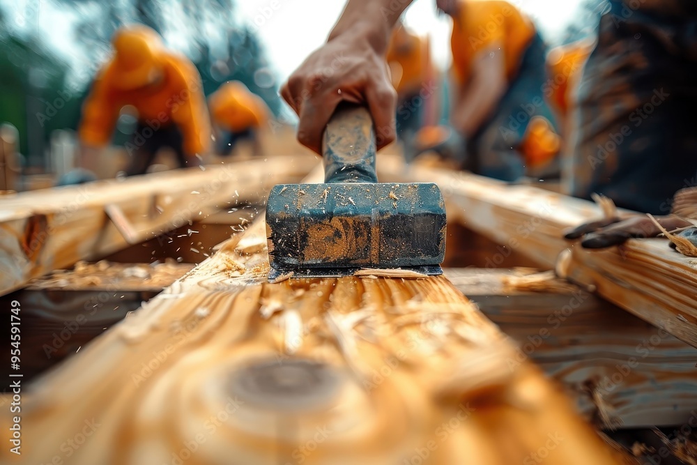 Highlights the teamwork and collaboration involved in building a house ...