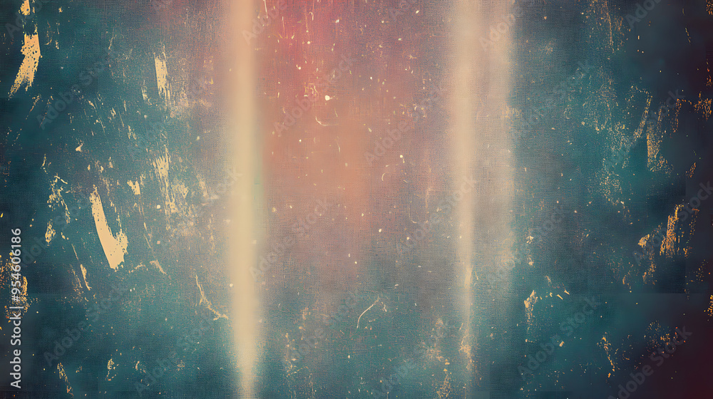 Vintage distressed old photo light leaks and film grain dust and ...