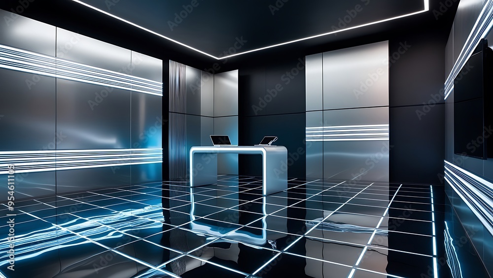 Immerse yourself in a futuristic environment with this high-tech studio ...