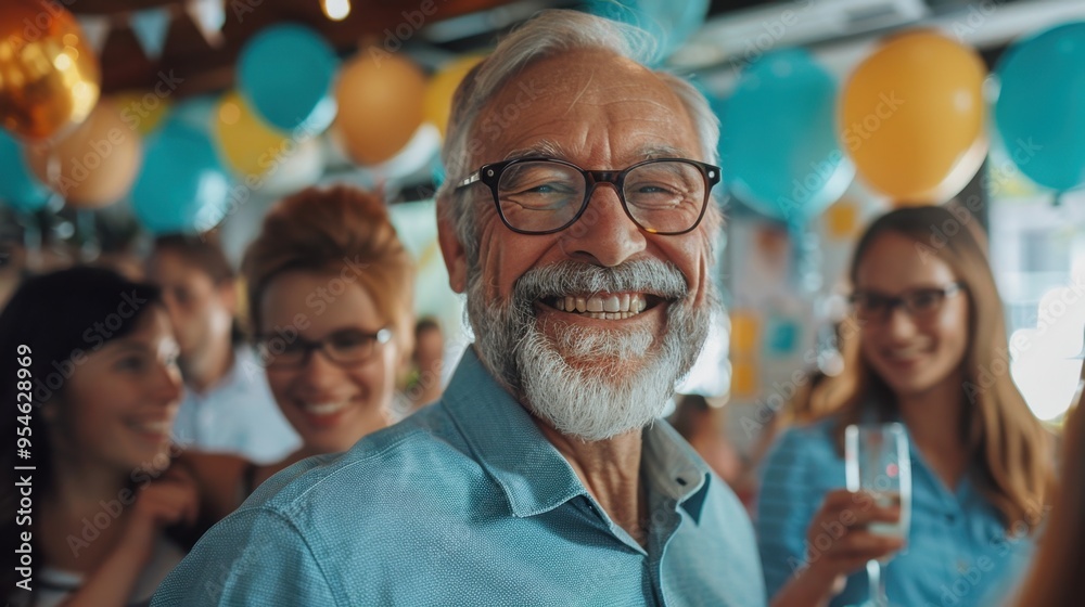 Retirement Party: A warm celebration in an office decorated with ...