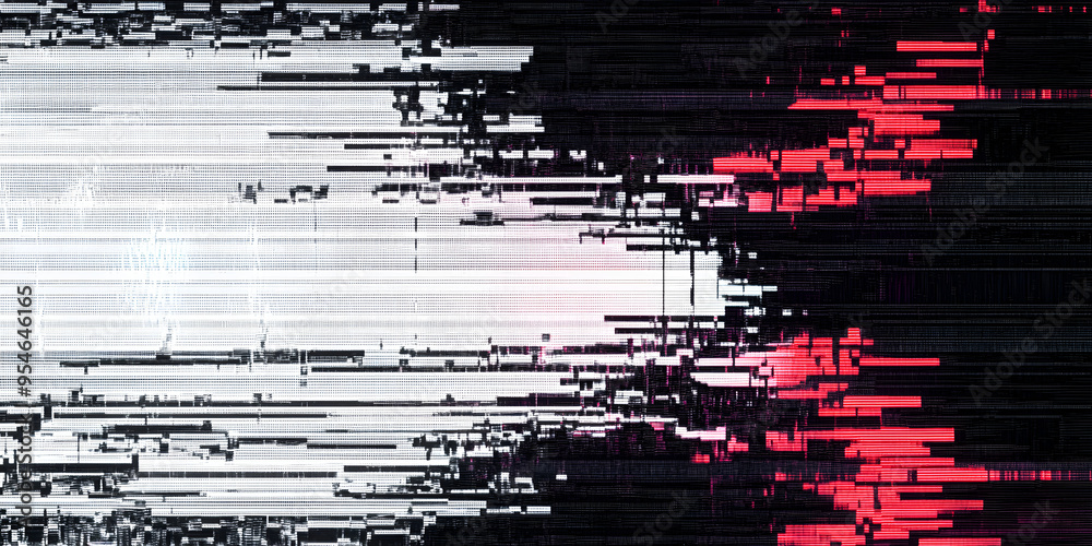 ภาพประกอบสต็อก Digital pixel glitch abstract error background ...
