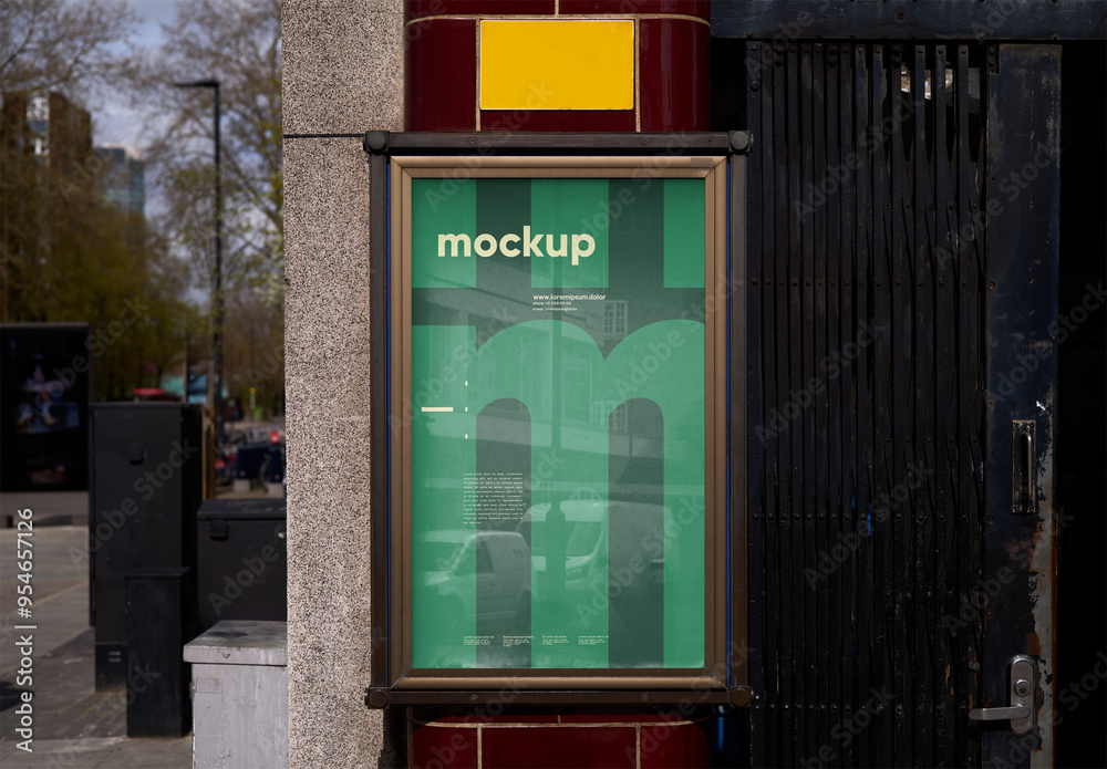 Mockup Of Customizable Vertical Sign On Building Stock Template | Adobe ...