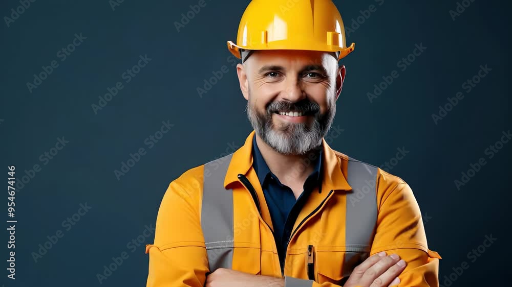 Engineer wear safety on color back ground. inspector inspection by ...