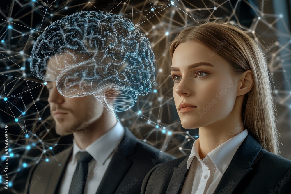 Personality trait Integrated Corporate professionals with digital brain ...