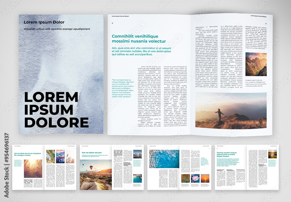 Sophisticated Magazine and Brochure Design Stock Template | Adobe Stock