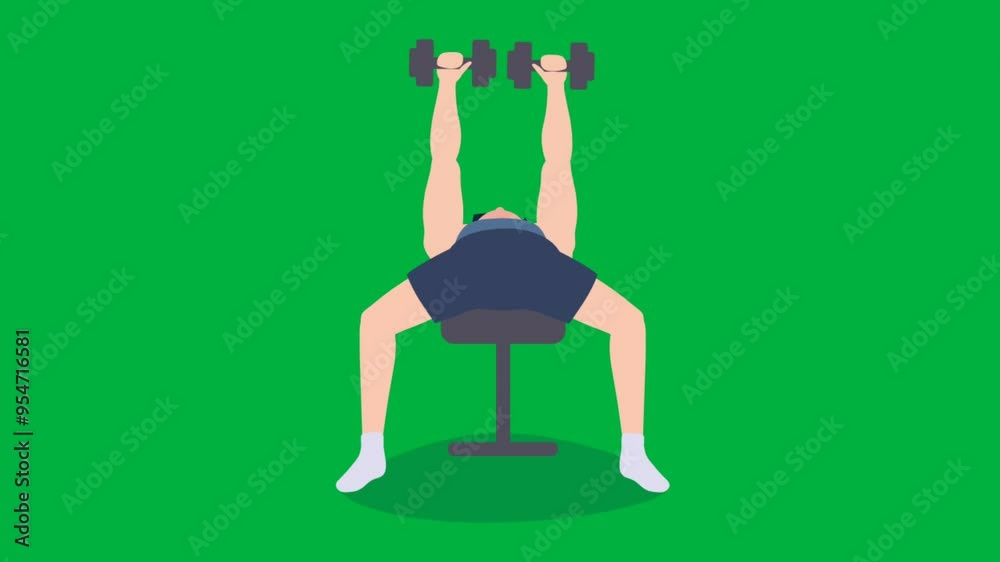 3D Male Cartoon Workout, Animation Cartoon Video Green Screen, 4k ...