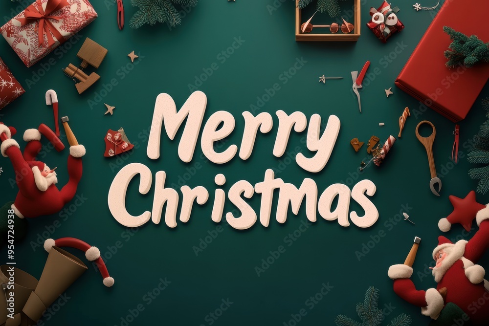 Santas Workshop Busy Scene Collage: Pictures of Santas workshop ...