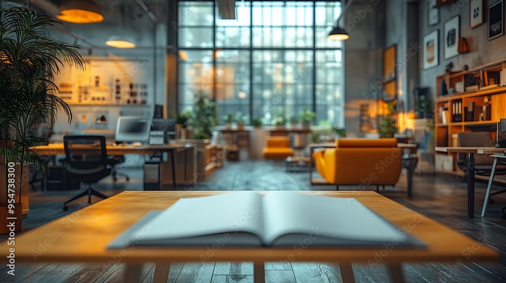 Blueprint of tech company's headquarters with office layouts meeting ...