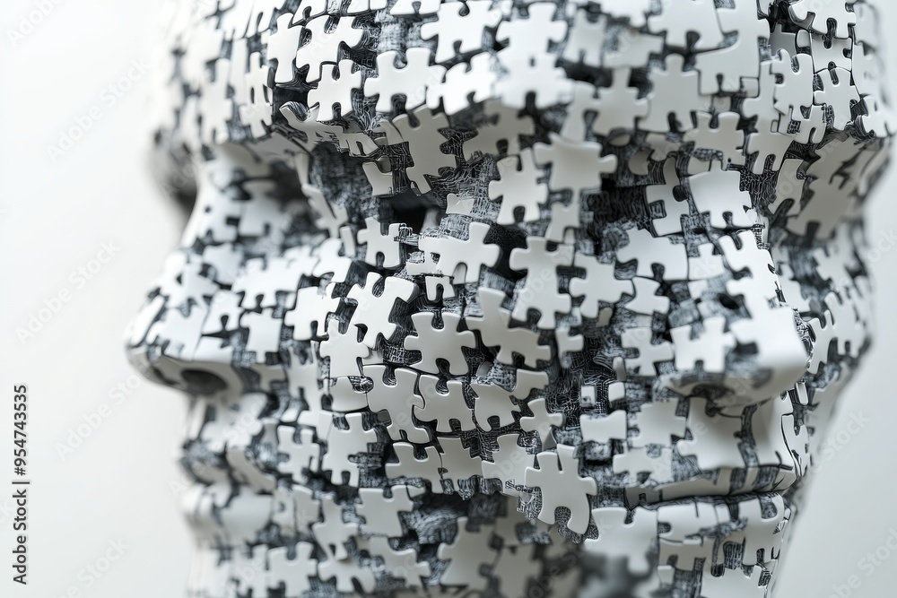 Psychodynamic theory Perception Abstract sculpture of heads composed of ...