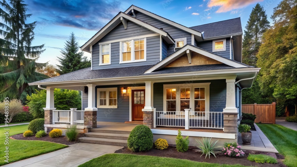 Freshly painted and re-sided, the modern home boasts updated windows ...