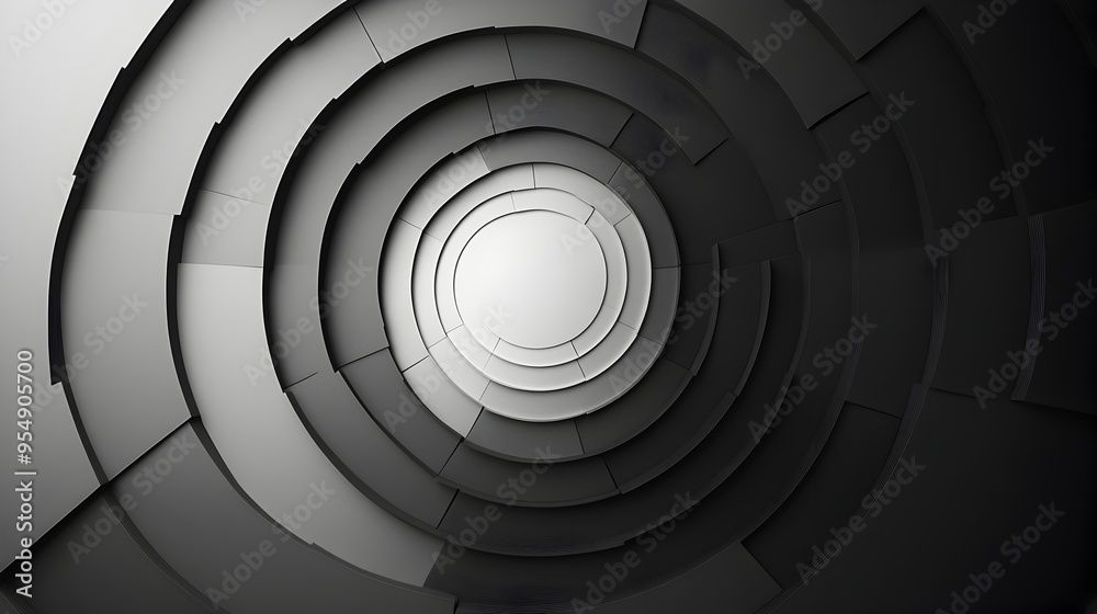 Minimalist Grayscale Color Wheel with Smooth Gradient Transition from ...