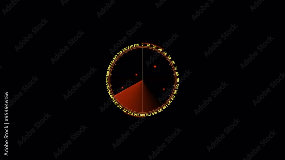 Radar Scanning loop. Animated radar Hud. Looped animation radar icon on ...