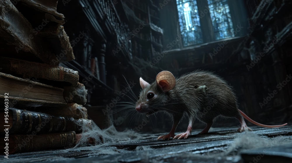 Highly Detailed and Scary Illustration of an Ugly Rat with Exaggerated ...