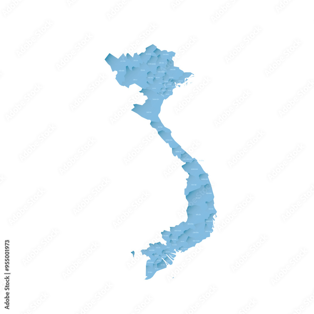 Vietnam political map of administrative divisions - provinces and ...