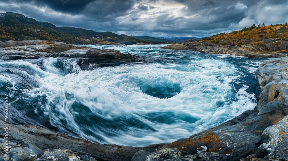 Whirlpools of the maelstrom of saltstraumen nordland norway ...