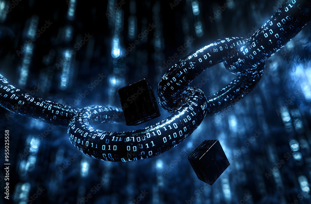 “A Broken Chain Split in Half with One End Connected to a Secure Lock ...