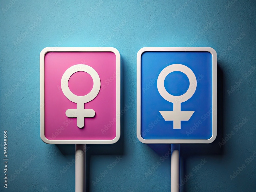 An Image Of Two Signs With One Bearing The Male Gender Symbol And The ...