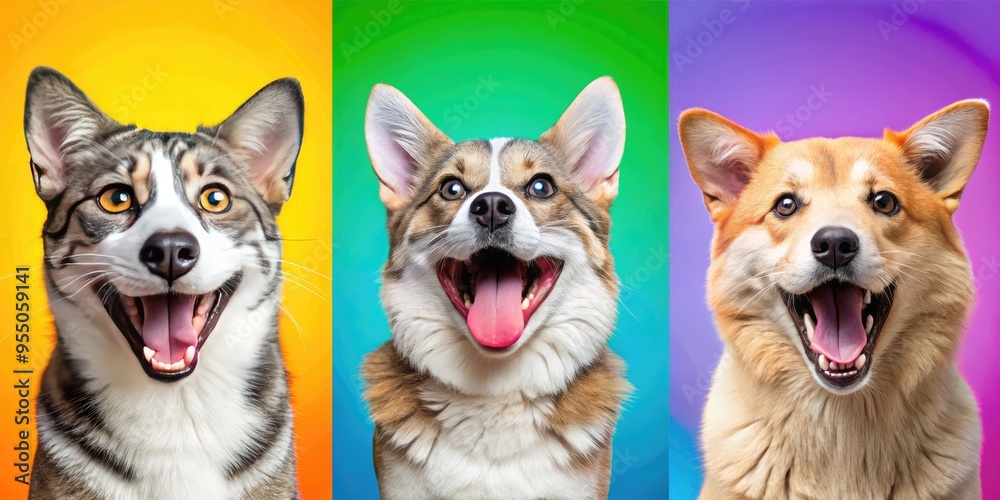 A playful collage of humorous memes and quirky photographs showcasing a ...