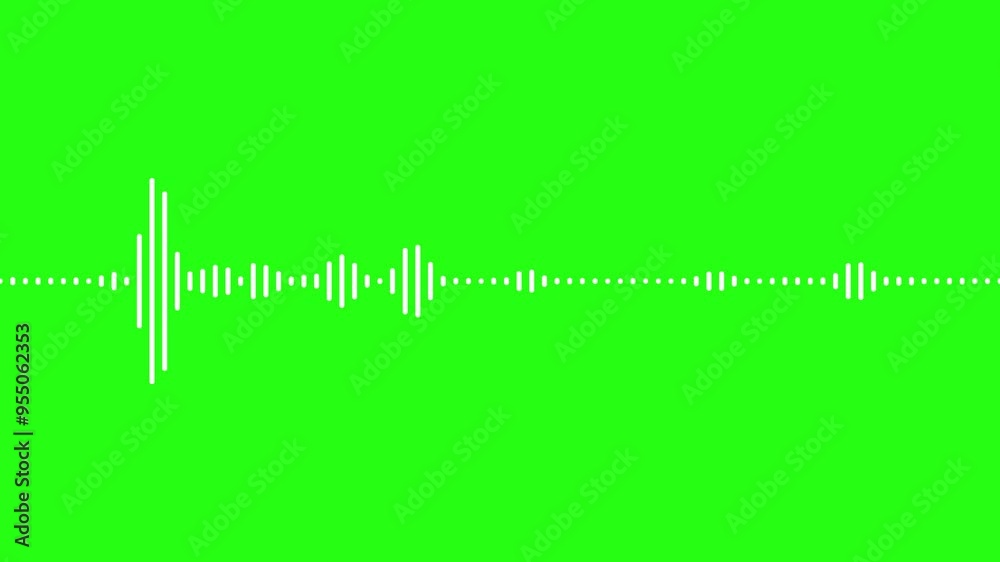 Audio visualizer on green screen background,Sound Wave Animated In ...