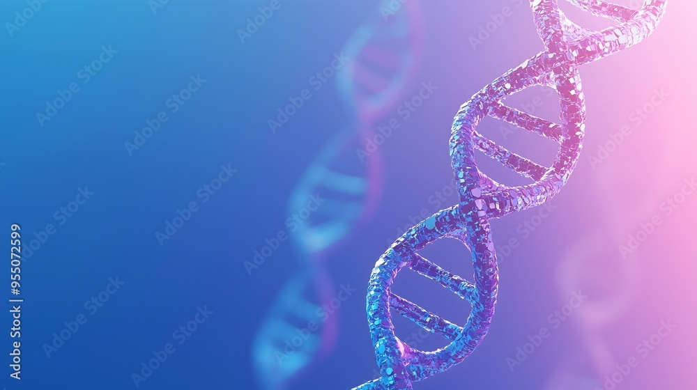 DNA code background for school projects. Science, biology, and ...
