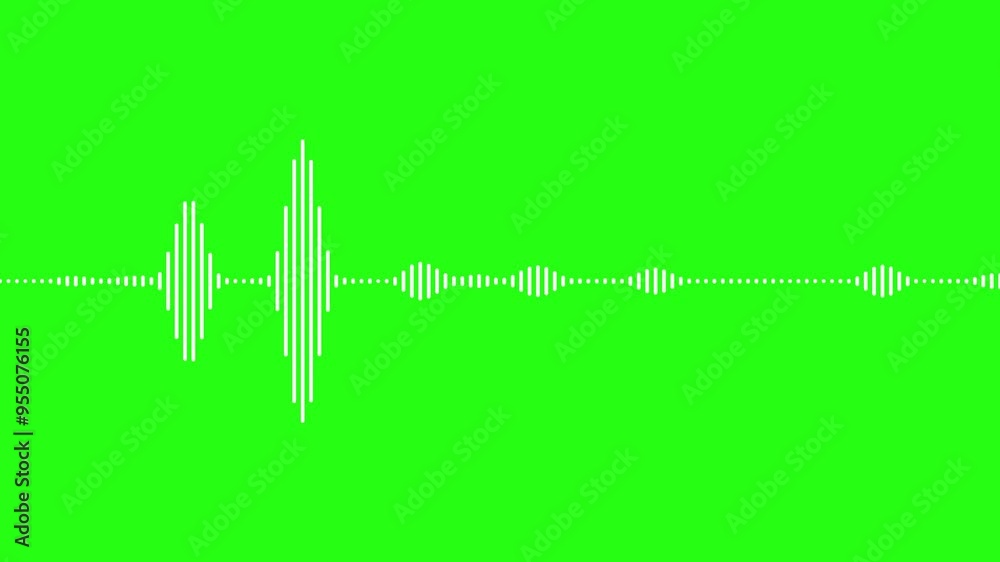 Audio visualizer on green screen background,Sound Wave Animated In ...